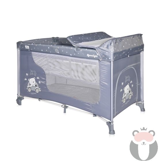 Lorelli Детска кошара MOONLIGHT 2 Нива Плюс, Mellow Rose Fellows - Tediko.bg