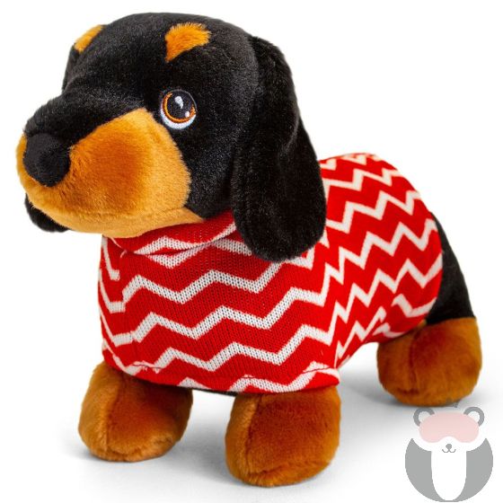 Keeleco, Екологична играчка, Keeleco, Куче дакел с коледен костюм, 25 ...