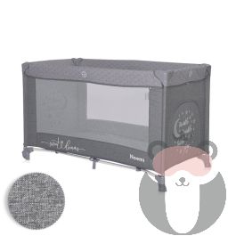 Lorelli Детска кошара NOEMI 1 Ниво, Cool Grey Star - Tediko.bg