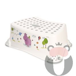Lorelli Стъпало за баня HIPPO - White/Grey - Tediko.bg