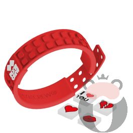 Силиконова гривна Pixie Crew PXX02, Червена/Love - Tediko.bg