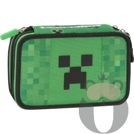 Minecraft Pixel Ученически несесер с 3 отделения - Tediko.bg