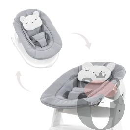 Hauck Шезлонг 2в1 Alpha Bouncer, Pastel Bear Light Grey - Tediko.bg