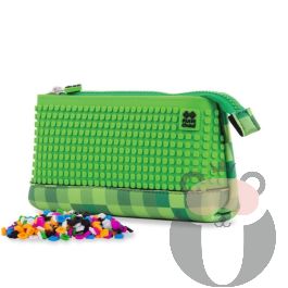 Несесер за моливи Pixie Crew PXA02, Зелен каре Майнкрафт - Tediko.bg