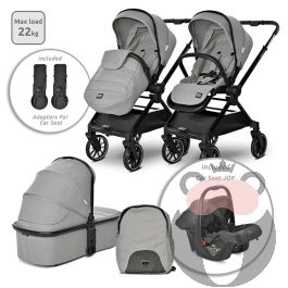 Lorelli Детска количка REYA 3в1 с реверсивна дръжка, Grey - Tediko.bg